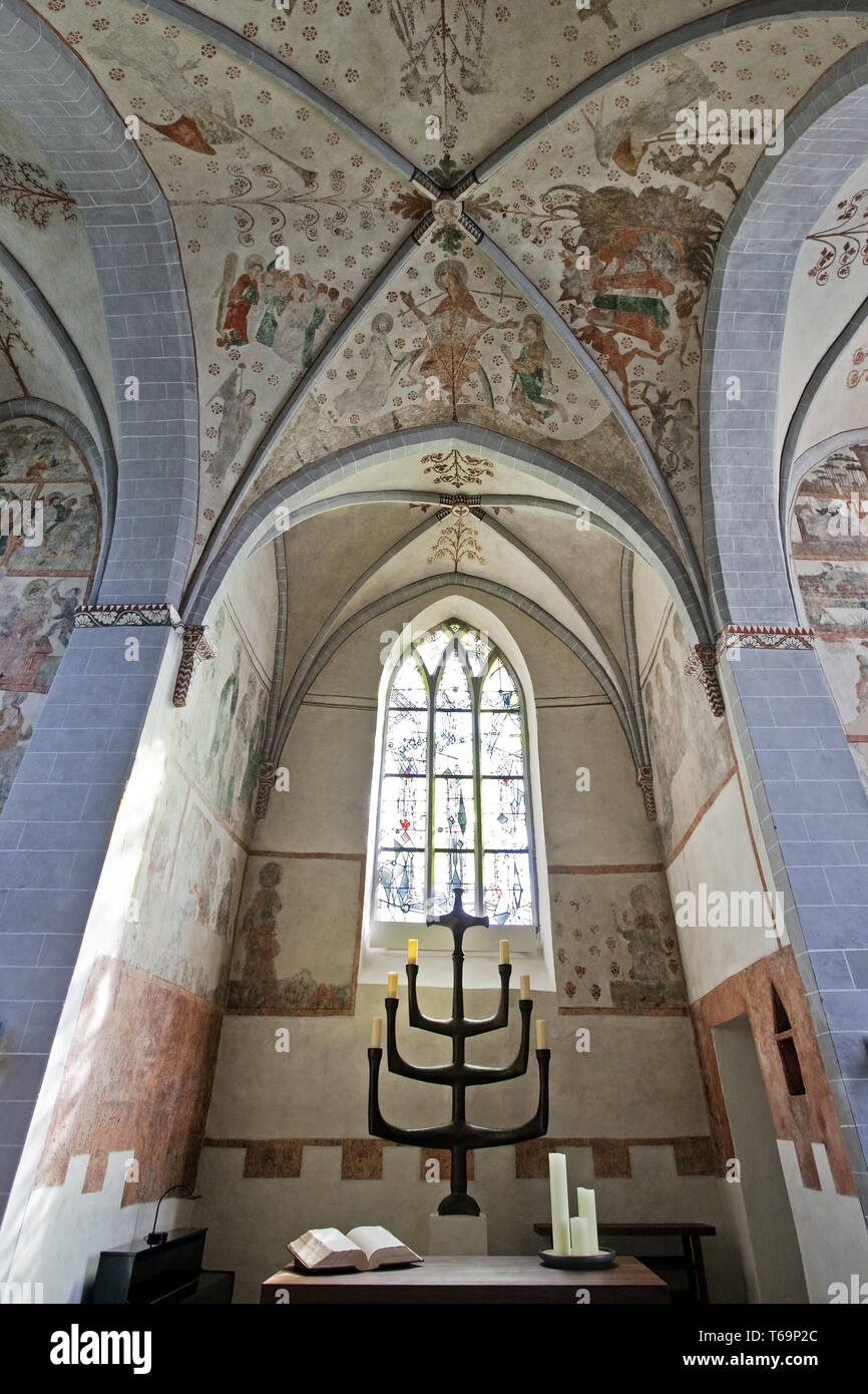 Wiedenest evangelic village church Bunte Kerk with mural paintings ...