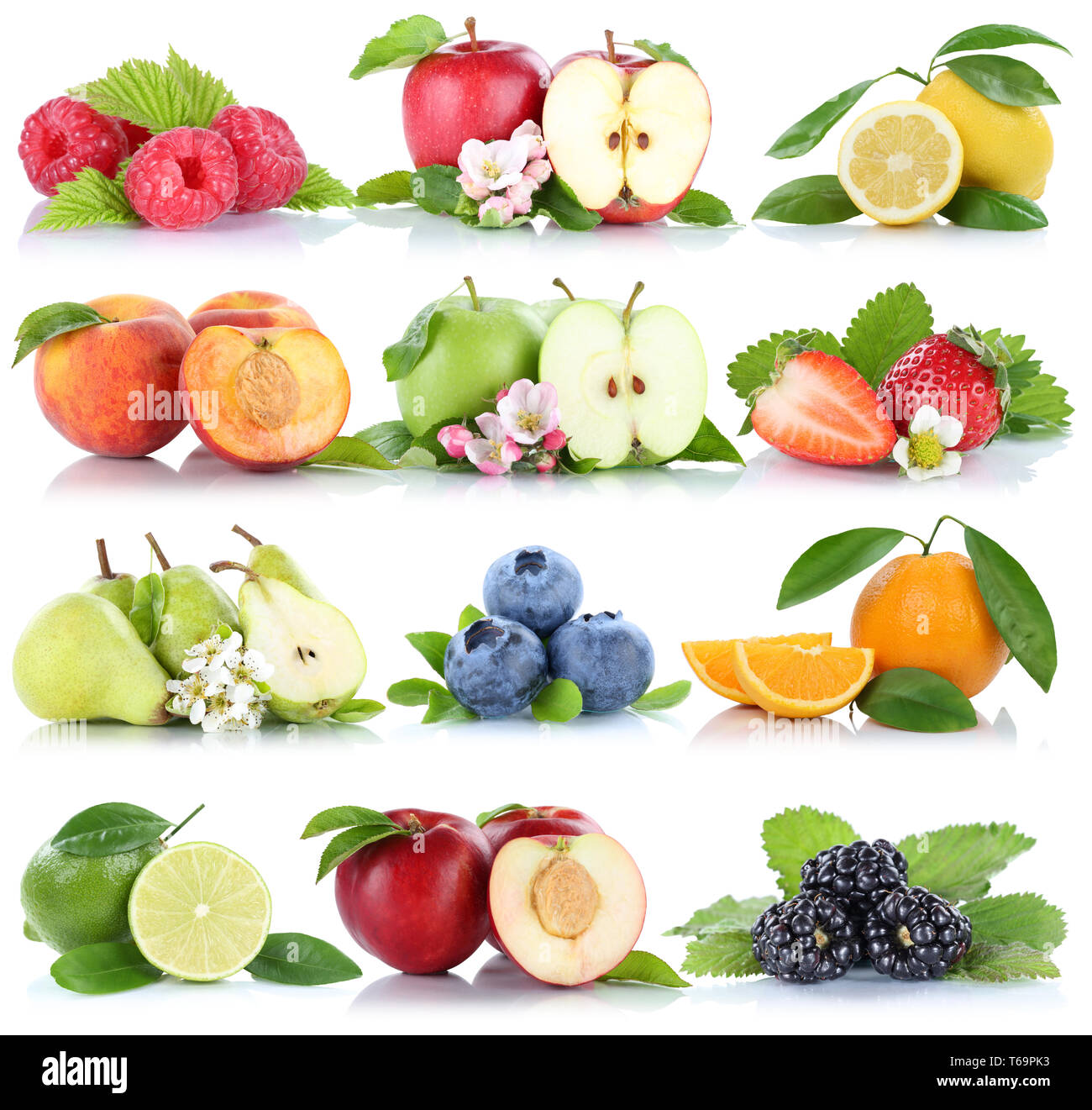 Different Fruits Background Photo Stock Photo - Alamy