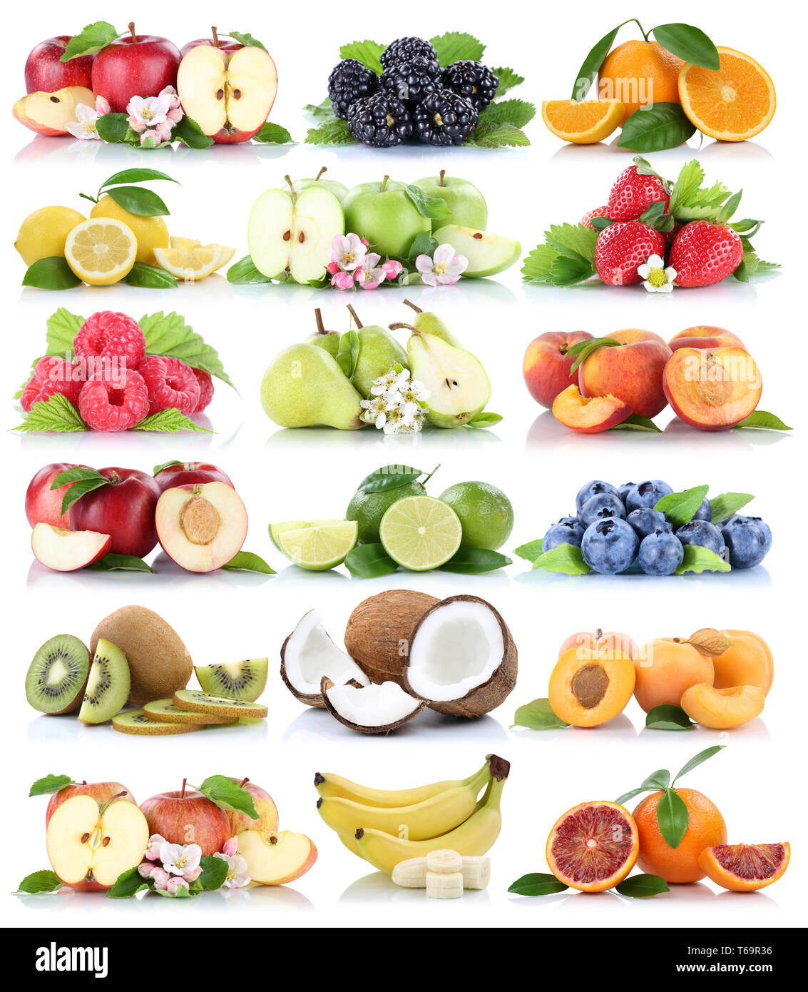 Different Fruits Background Photo Stock Photo - Alamy