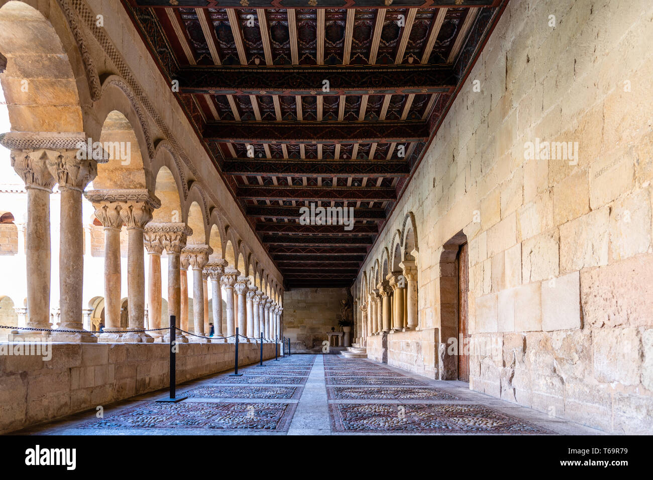 Santo Domingo de Silos, Spain - April 16, 2019: The cloister of Santo ...