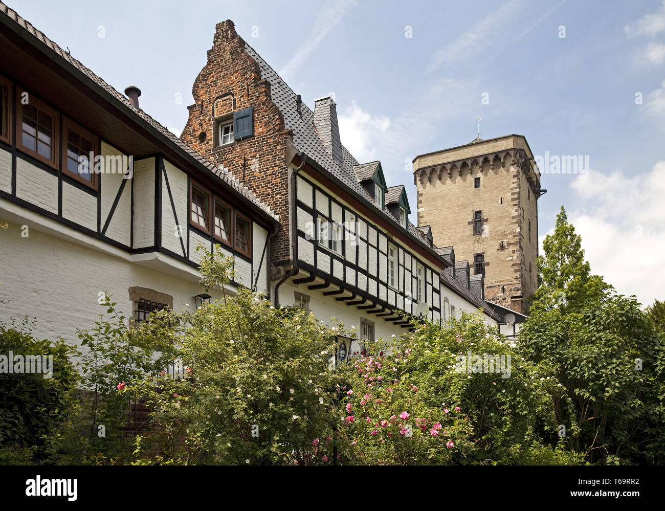 Rhine Gate with custom tower, Zollturm, Zons, Dormagen, North Rhine ...