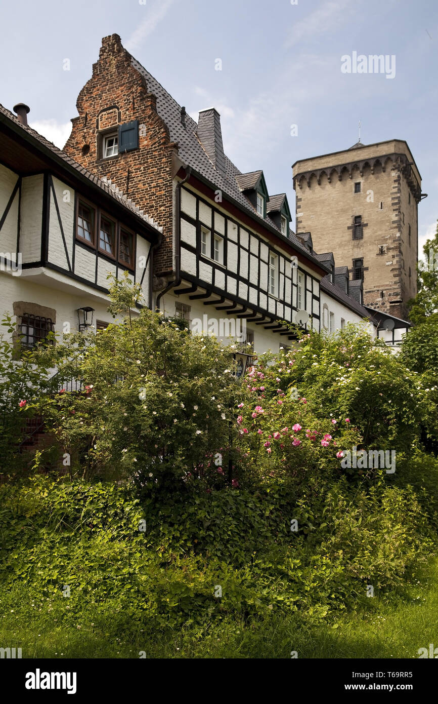 Rhine Gate with custom tower, Zollturm, Zons, Dormagen, North Rhine ...