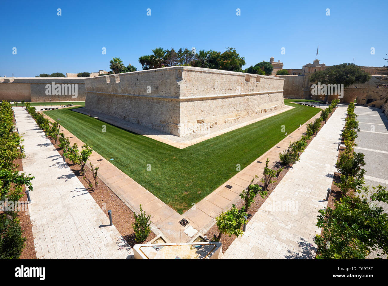 De Redin Bastion – a part of the fortifications of Mdina, Malta Stock ...