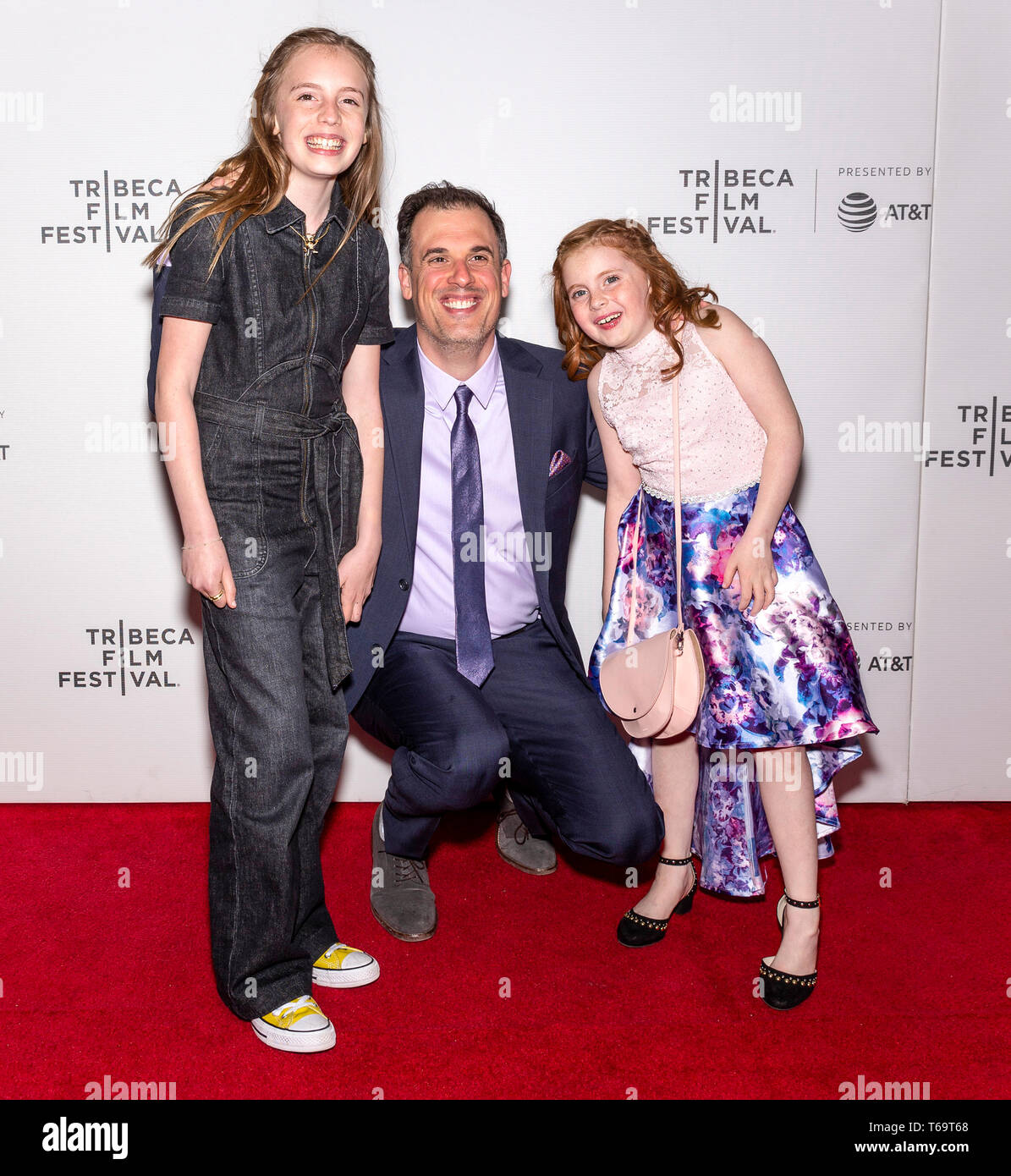 New York, NY - April 29, 2019: Kaitlyn Schechter, Daniel Schechter and ...