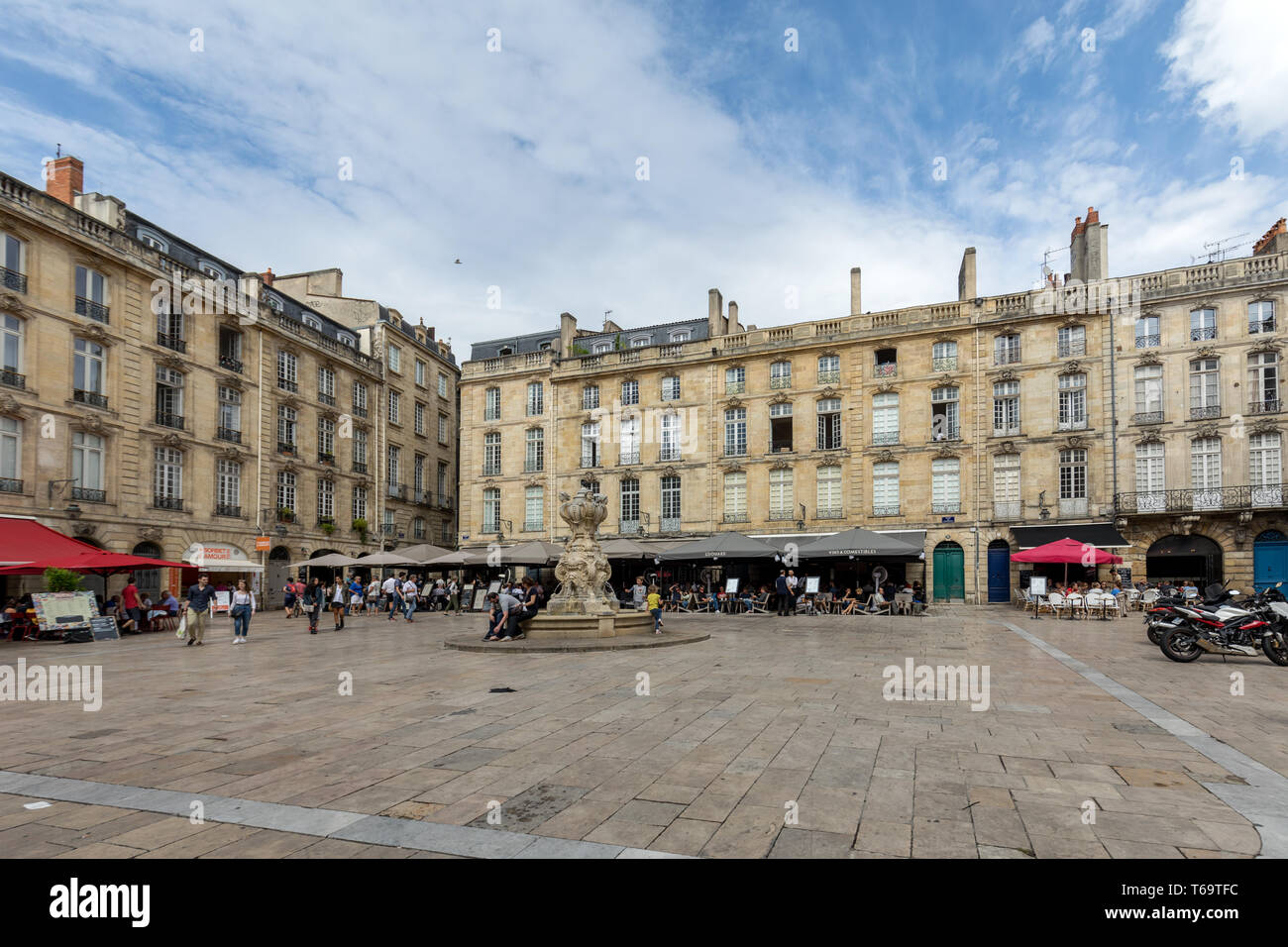 Bordeaux, France - September 9, 2018: Parliament Square or Place du ...