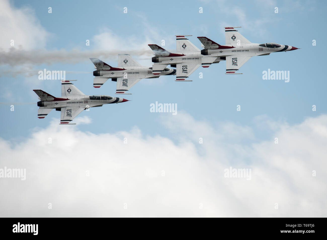 The U.S. Air Force Thunderbirds aerial demonstration team performs a ...