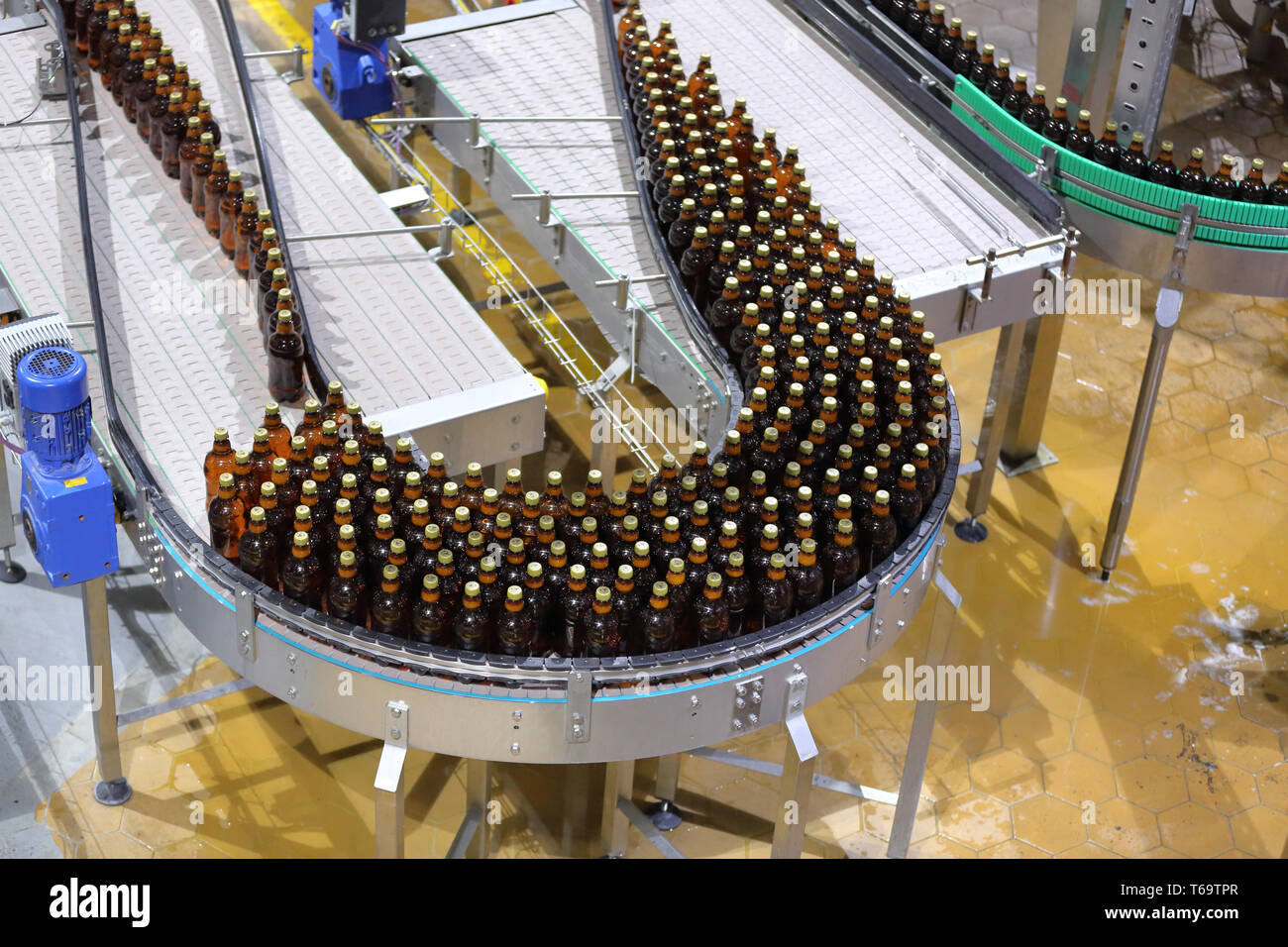 Equipment for production of beer in factory shops Stock Photo - Alamy
