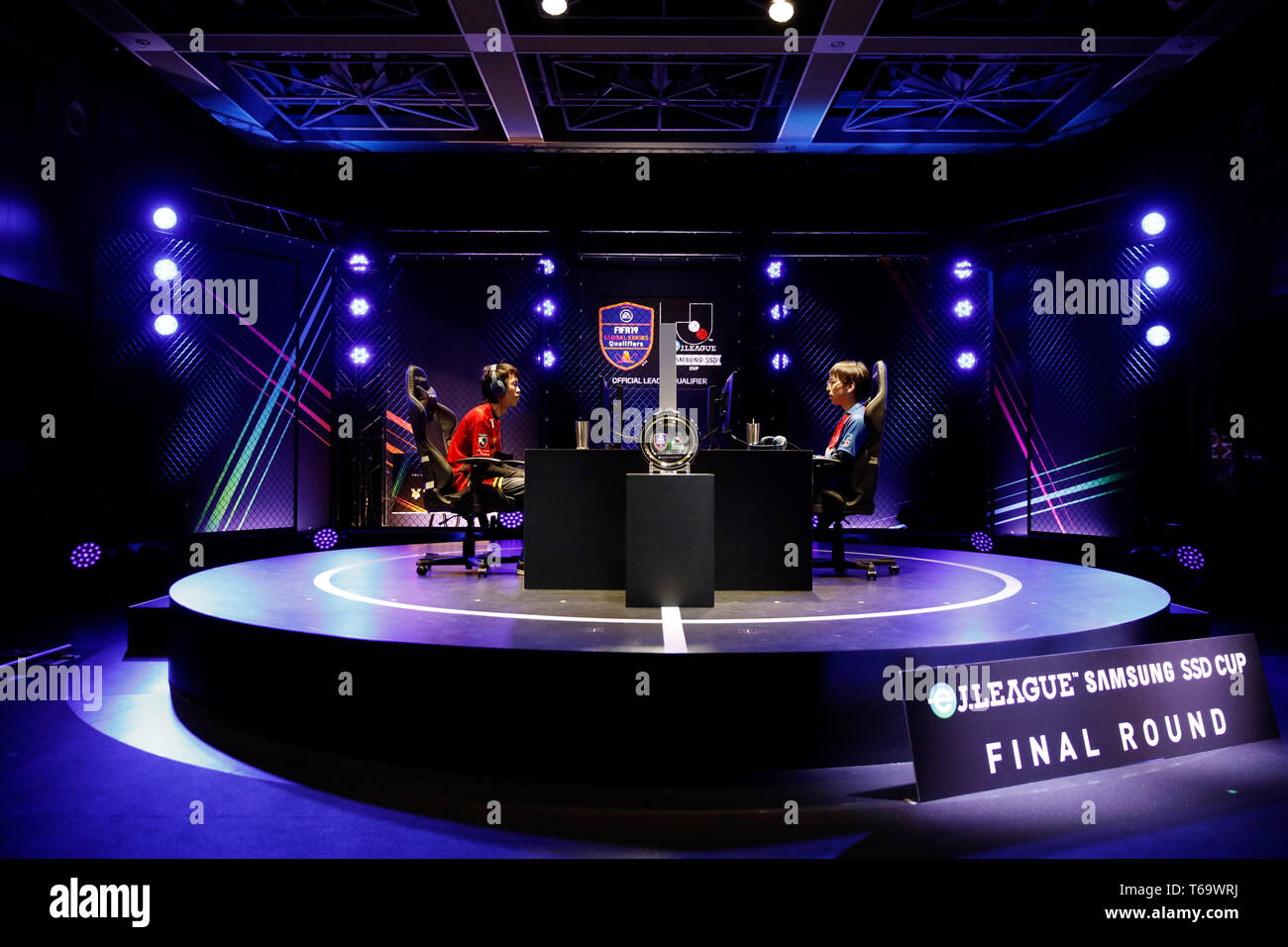 Tokyo, Japan. 29th Apr, 2019. (L to R) Mino, Ccv eSports : eJ.League ...