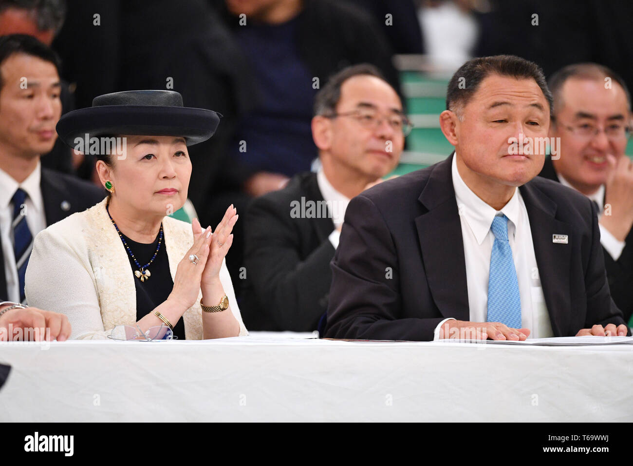Nippon Budokan, Tokyo, Japan. 21st Apr, 2019. (L-R) Princess Nobuko of ...