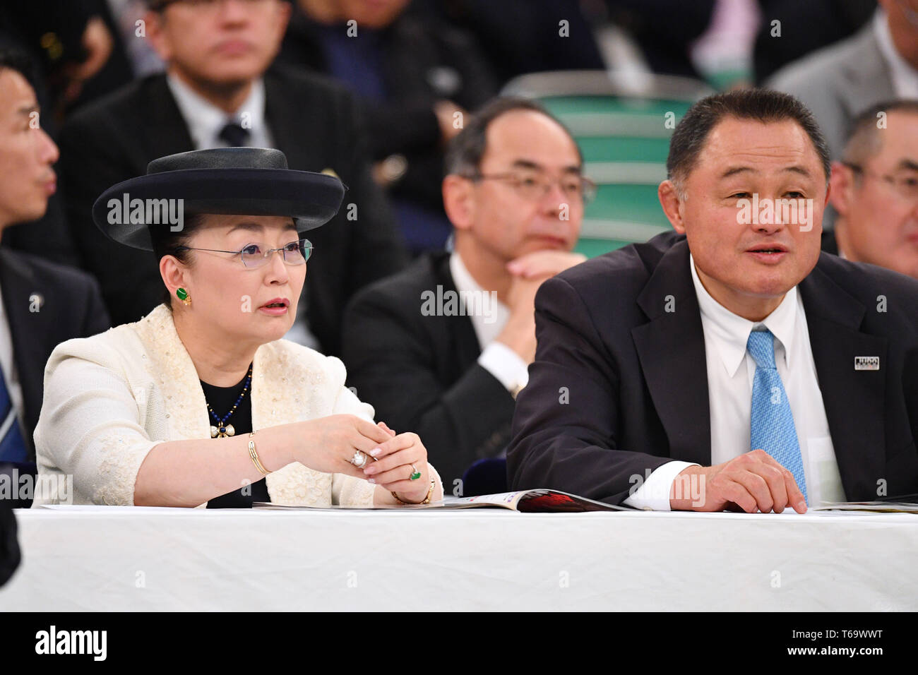 Nippon Budokan, Tokyo, Japan. 21st Apr, 2019. (L-R) Princess Nobuko of ...