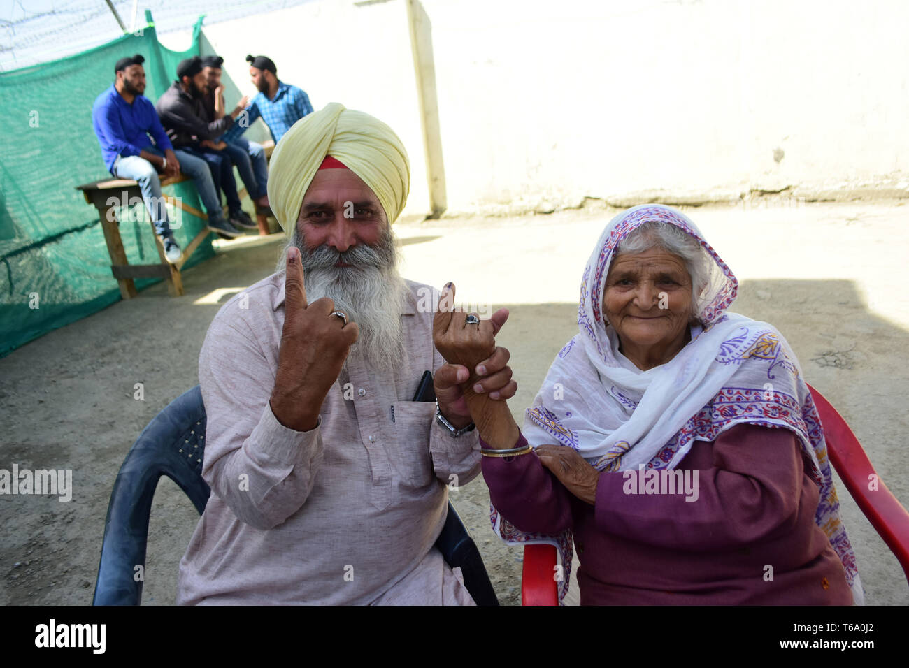 Indian voting polling booth hi-res stock photography and images - Alamy