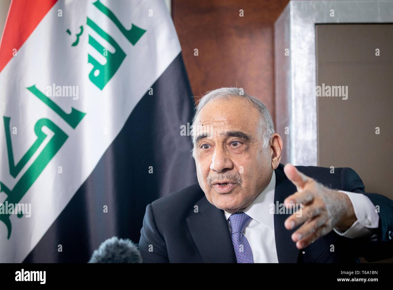 Berlin, Germany. 30th Apr, 2019. Adel Abdel Mahdi, Prime Minister of ...