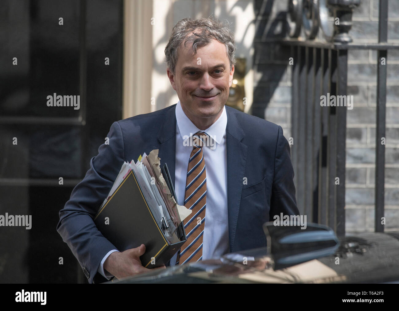Chief whip julian smith leaves 10 downing street hi-res stock ...