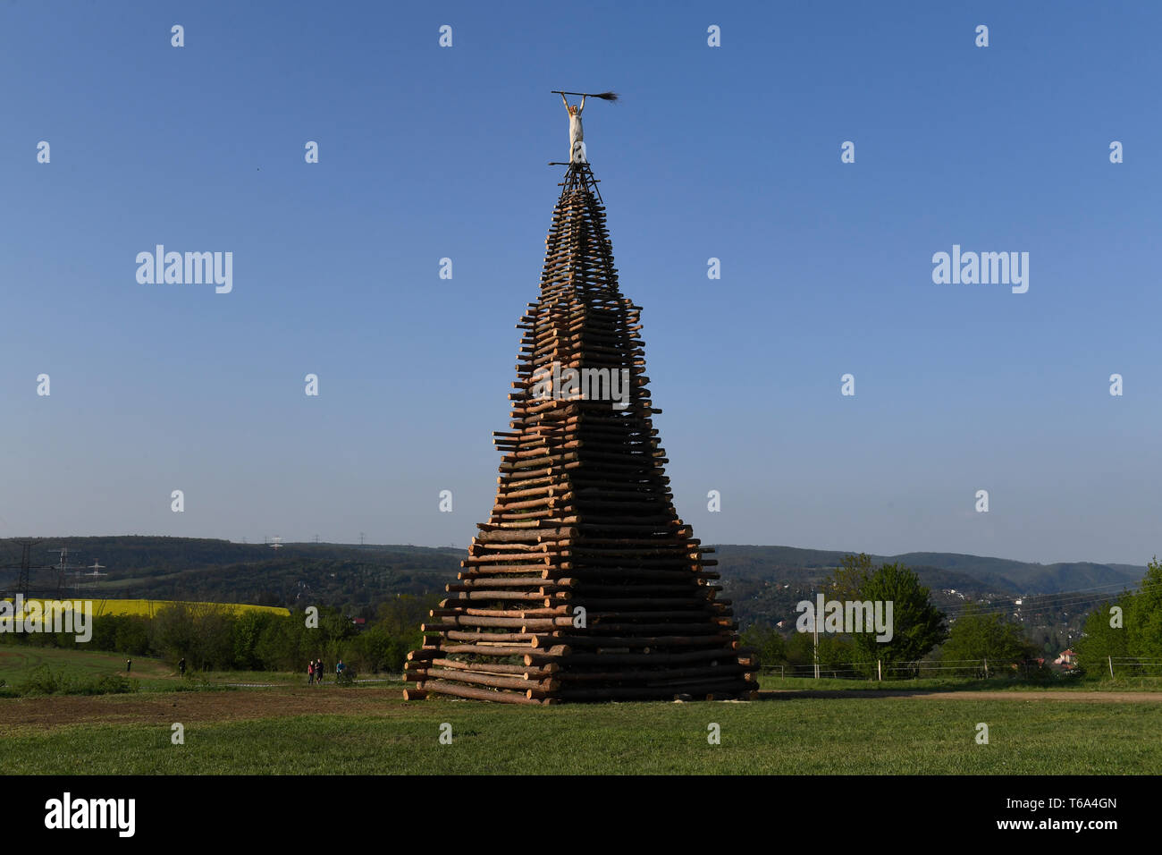 Walpurgis Night - Burning of the Witches. Huge bonfires with a witch ...