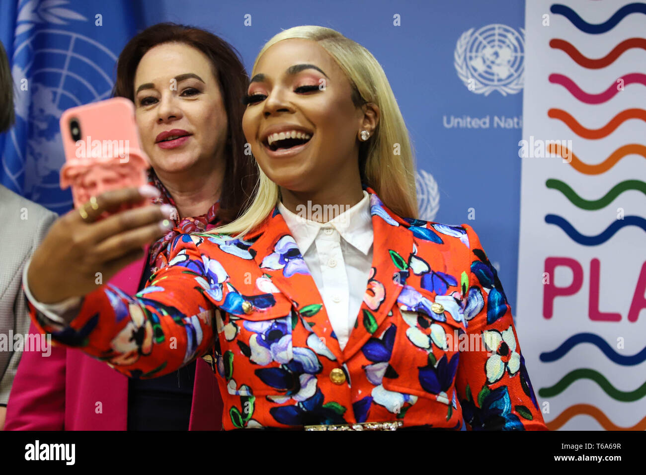 New York, New York, USA. 30th Apr, 2019. Ashanti singer and H.E. Ms ...