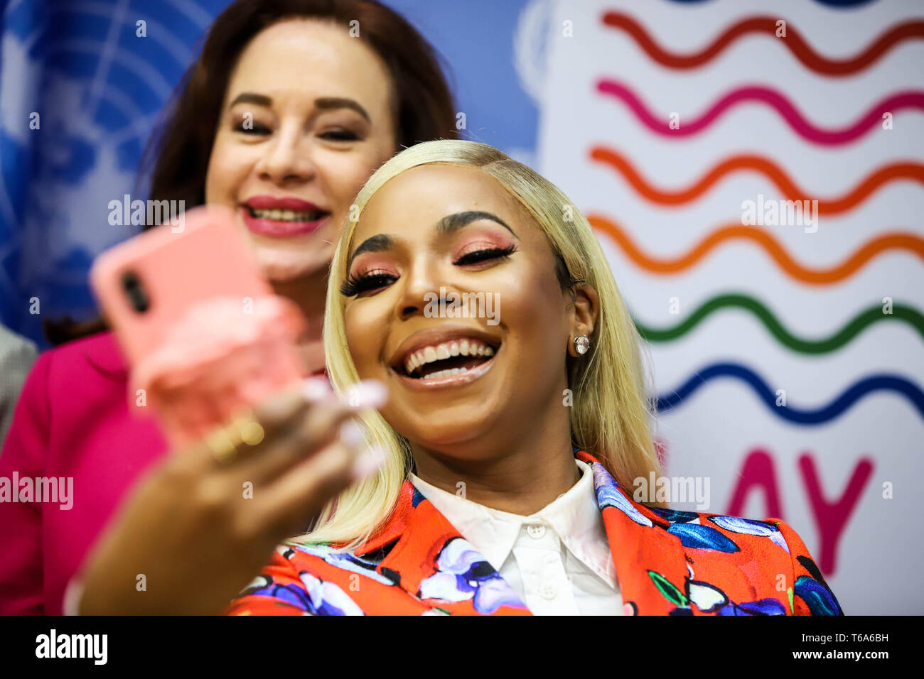 New York, New York, USA. 30th Apr, 2019. Ashanti singer and H.E. Ms ...