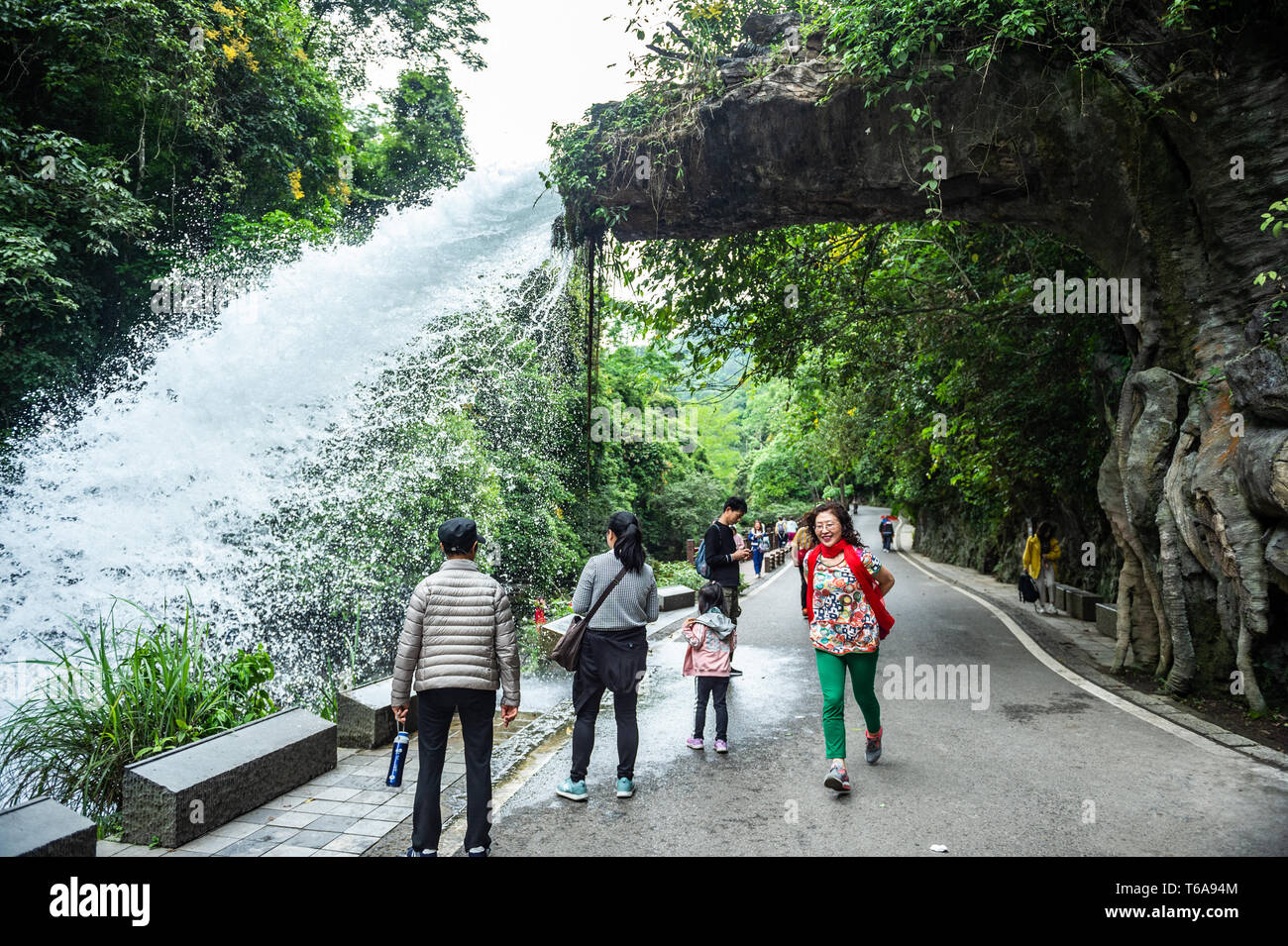 Libo, China's Guizhou Province. 30th Apr, 2019. People visit the ...