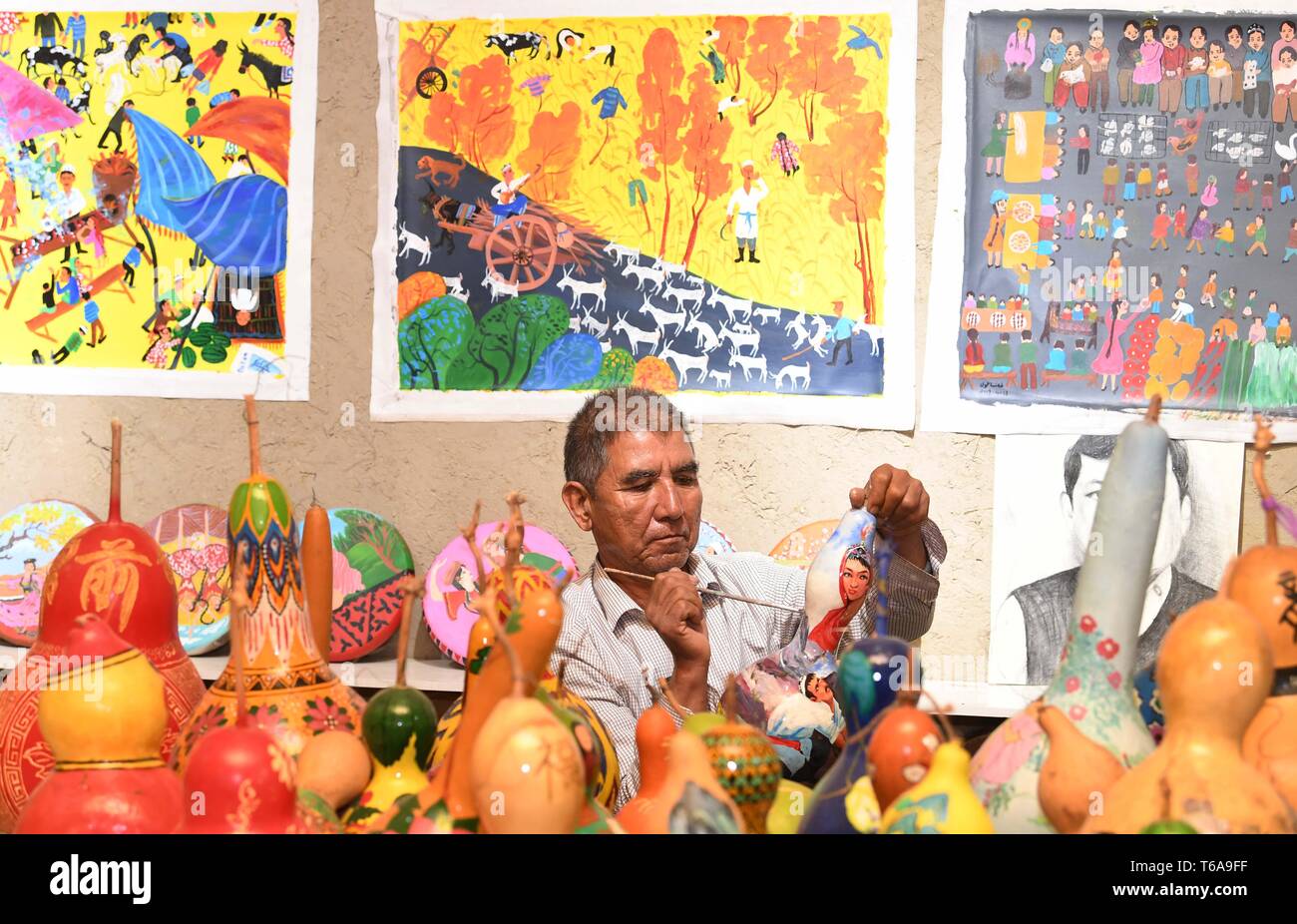 Awat, China's Xinjiang Uygur Autonomous Region. 30th Apr, 2019. A ...