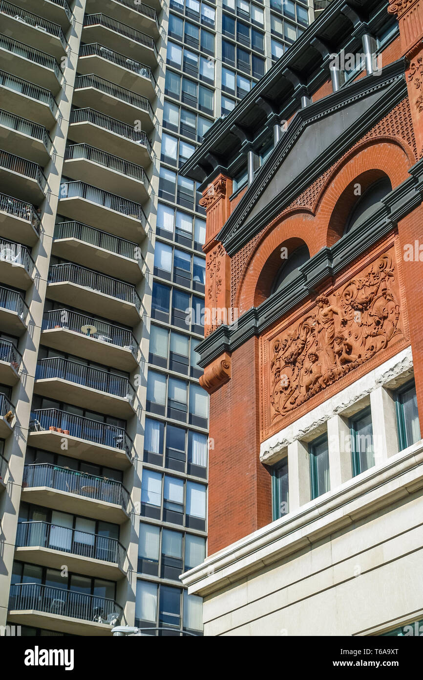 Detail of terra cotta on the Germania Club building in the Old Town ...