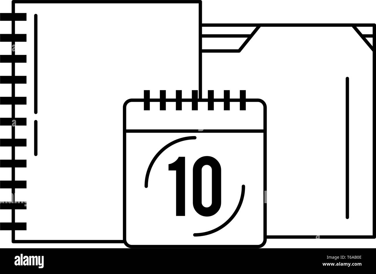 documents and calendar black and white Stock Vector Image & Art - Alamy