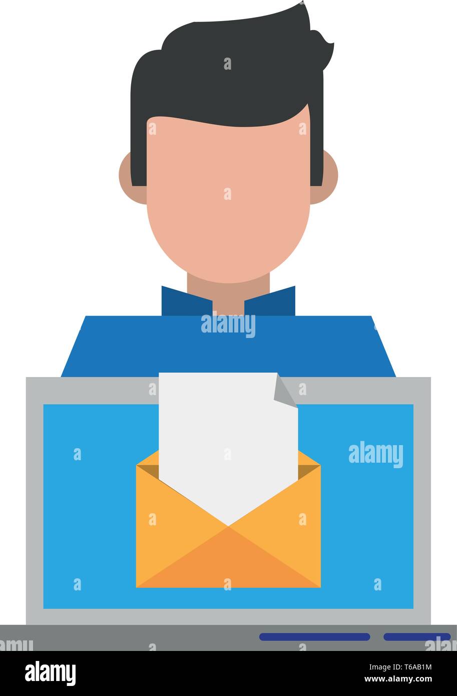 computer with envelope Stock Vector Image & Art - Alamy