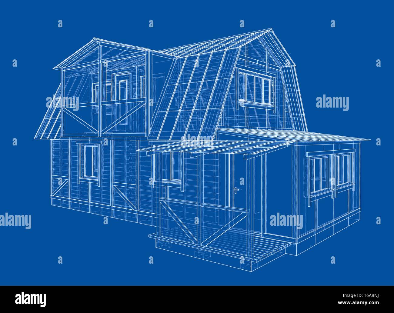 House Sketch Vector Rendering Of 3d Stock Vector Image And Art Alamy