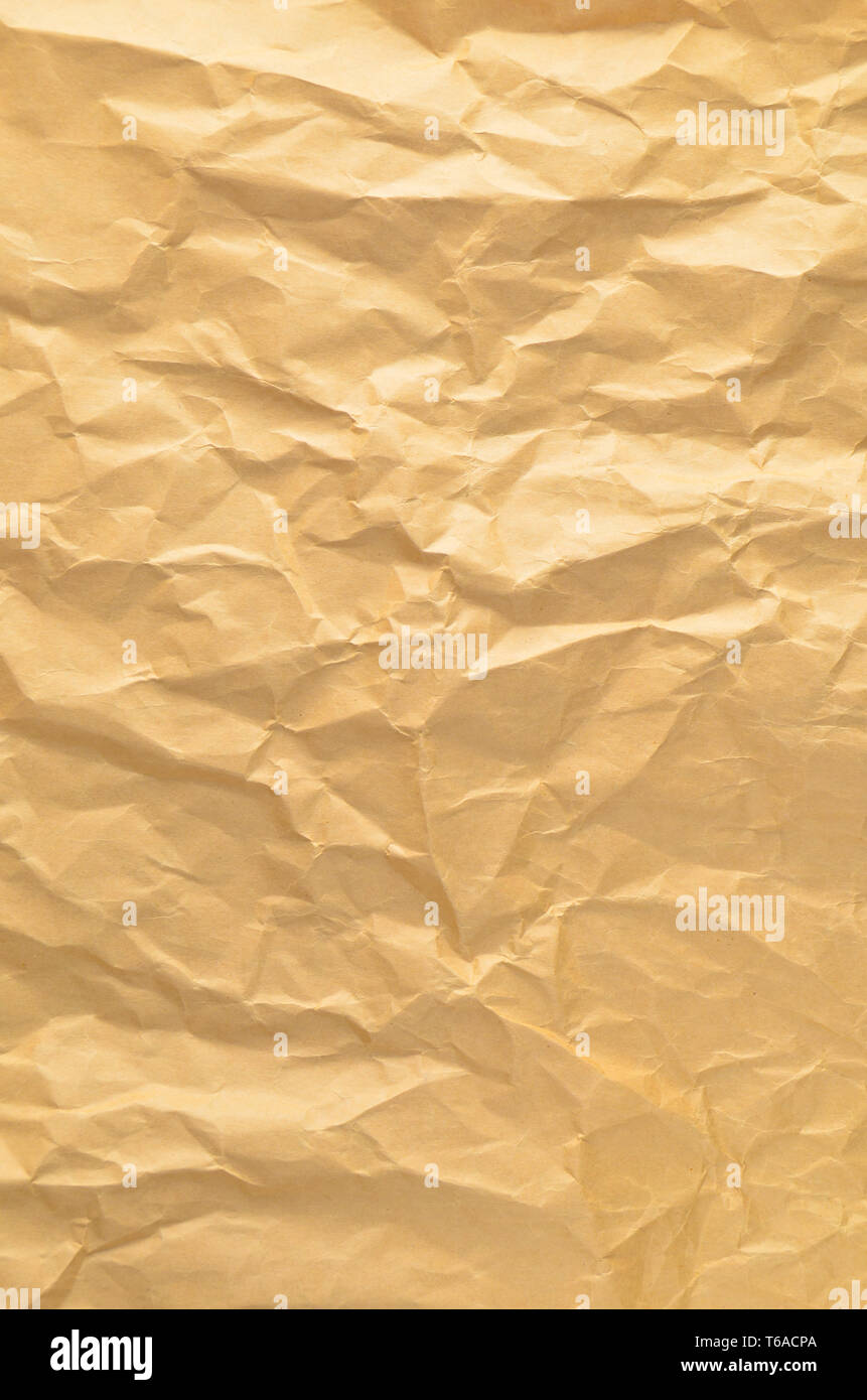 Texture of rumpled old paper close-up Stock Photo - Alamy