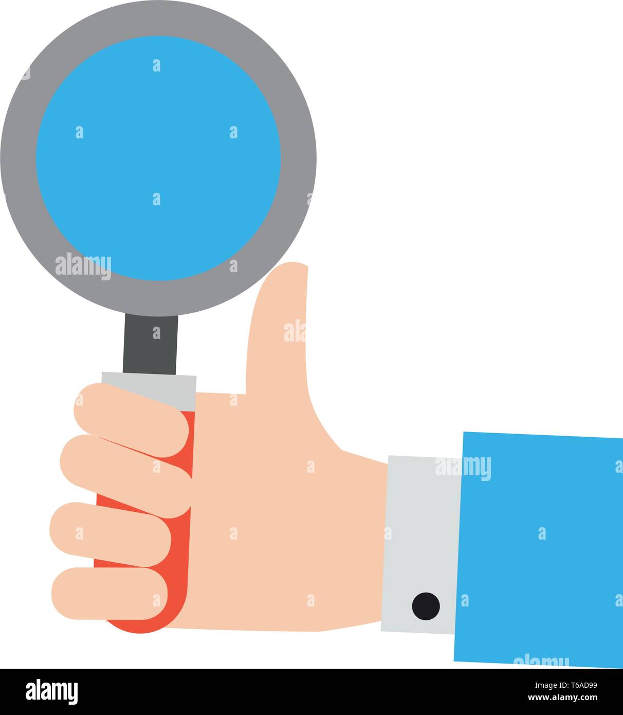hand with magnifying glass Stock Vector Image & Art - Alamy
