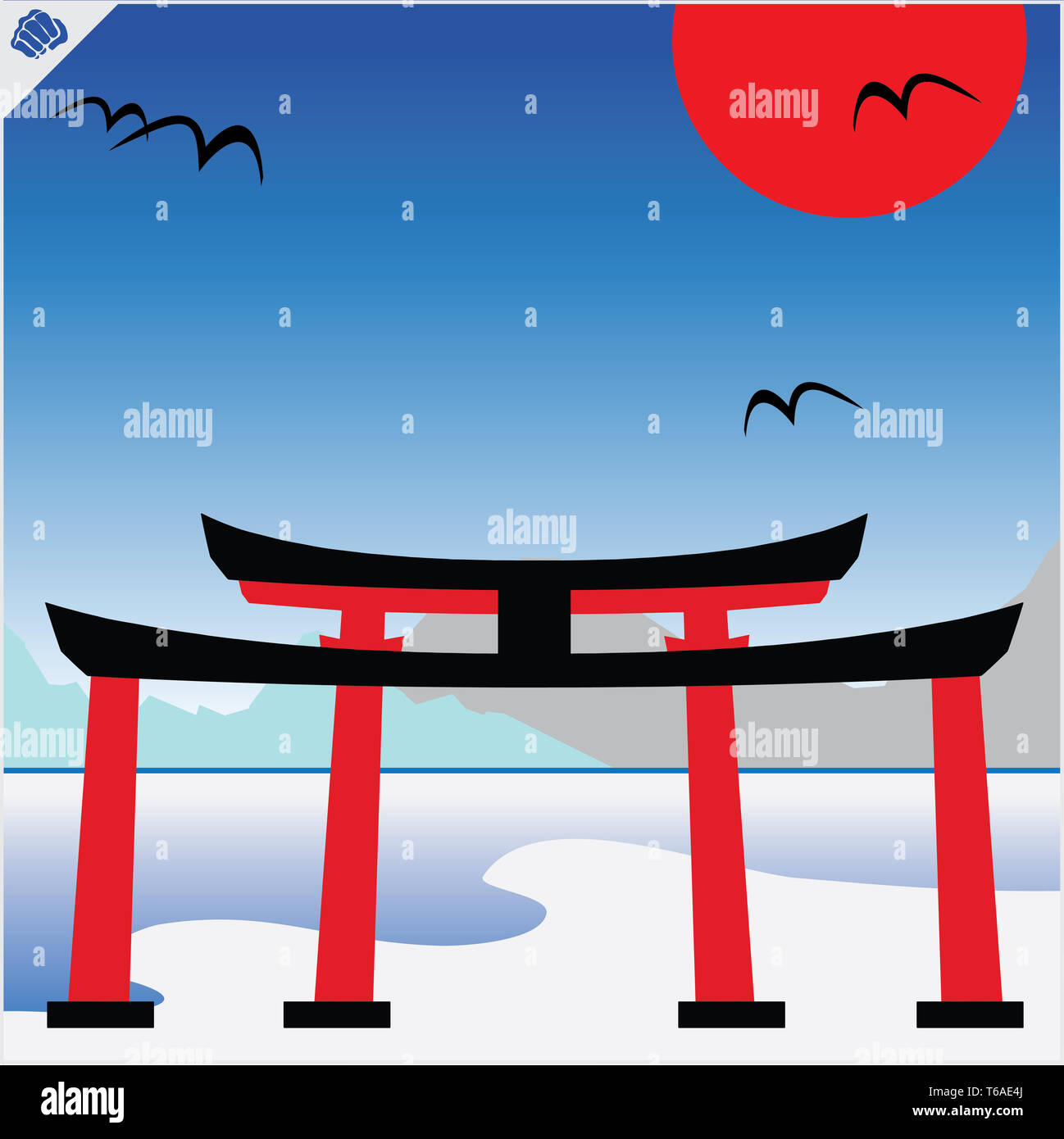 Japan traditional gate torii Stock Photo - Alamy