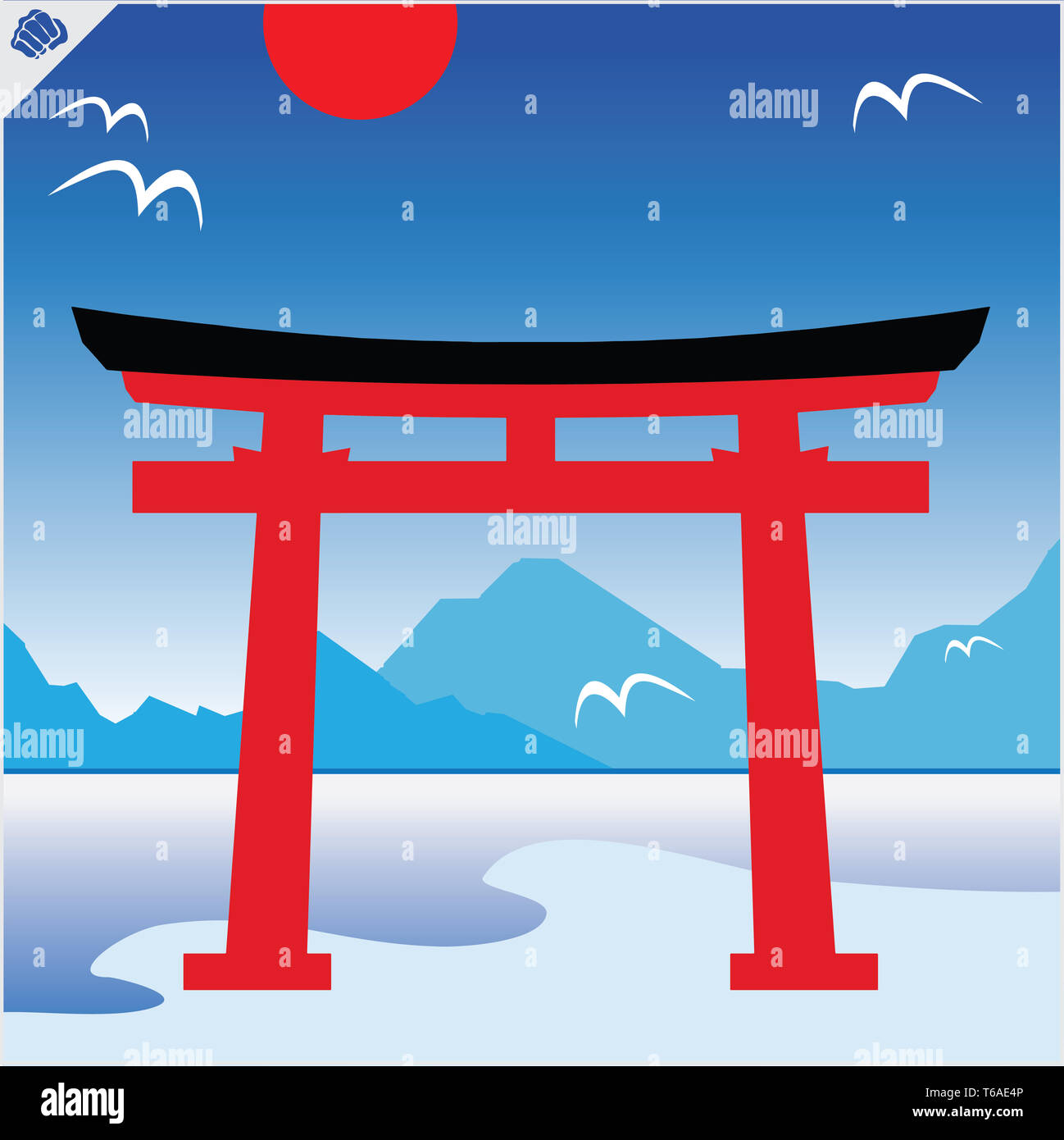 Japan traditional gate torii Stock Photo - Alamy