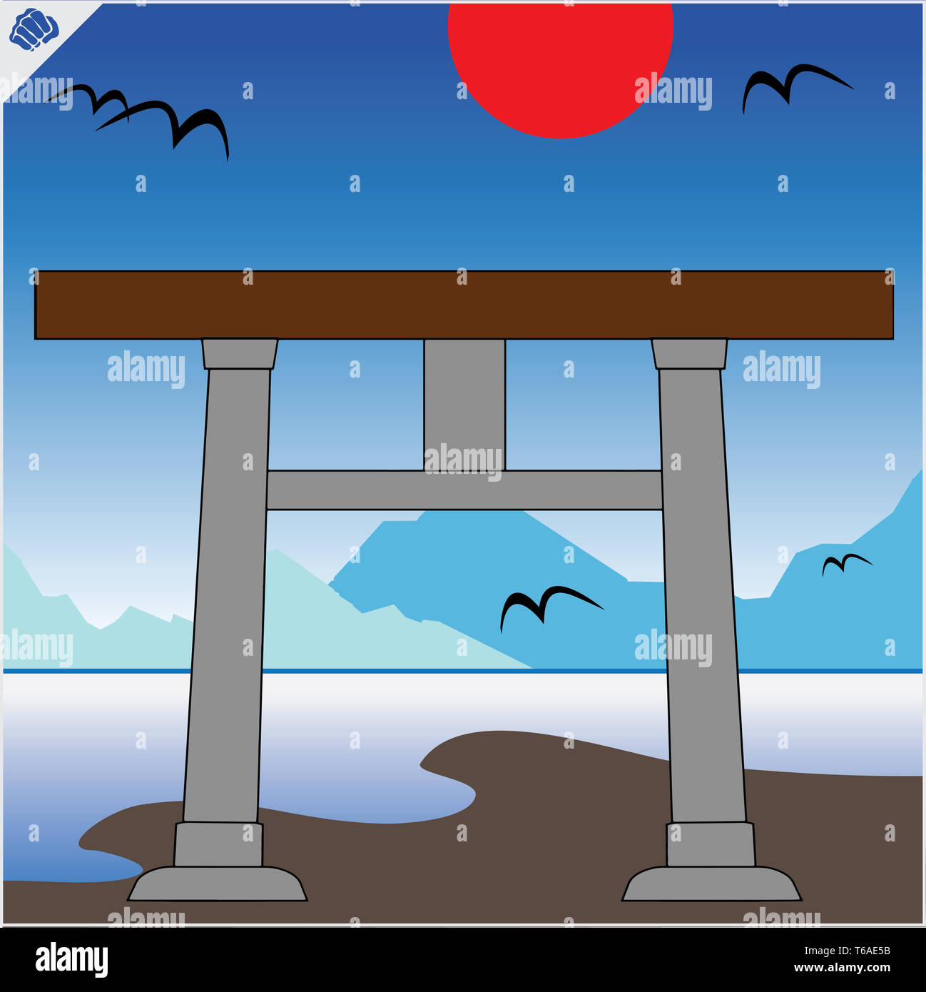 Japan traditional gate torii Stock Photo - Alamy
