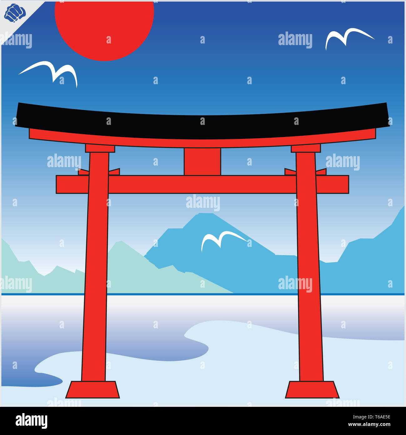 Japan traditional gate torii Stock Photo - Alamy