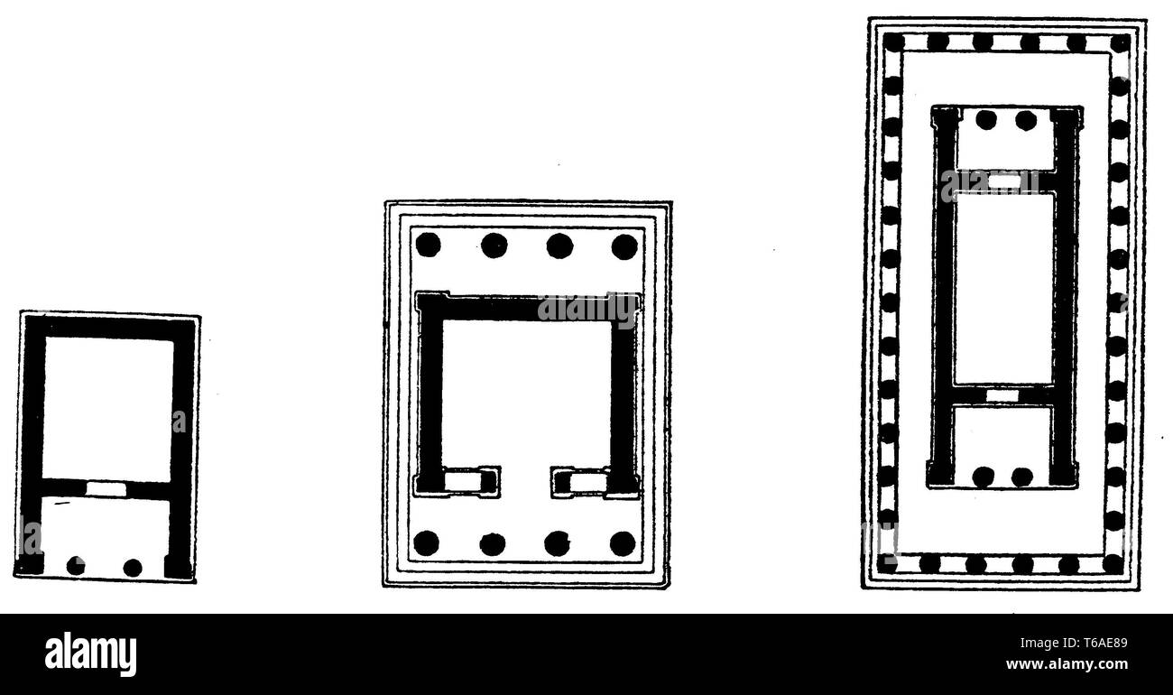 temple of Themis in Rhamnus (templum in antis) (left), Niketempel in ...