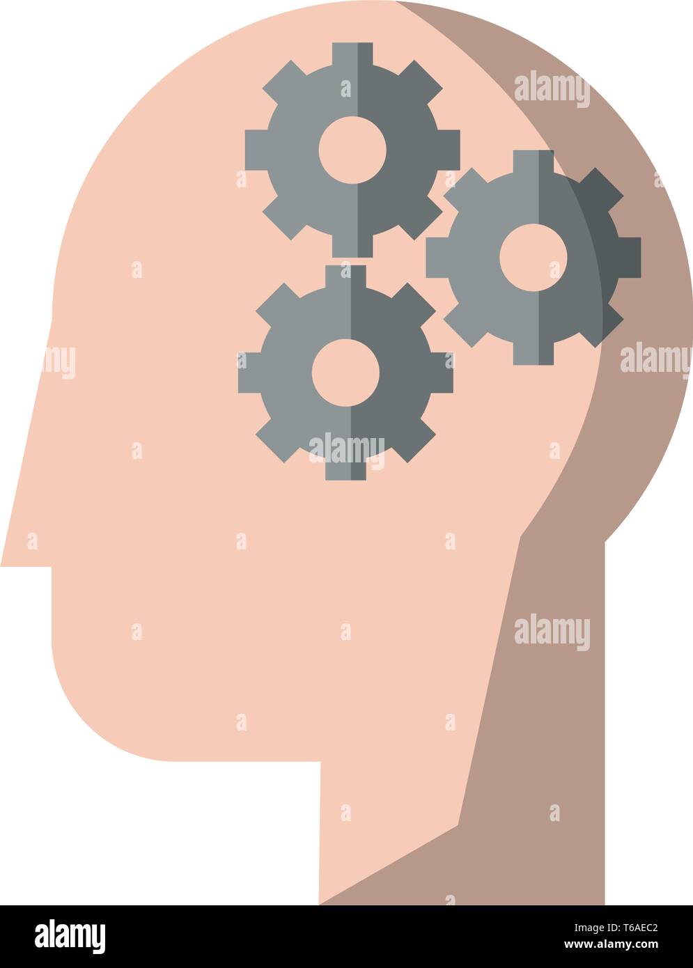 human head with gears Stock Vector Image & Art - Alamy