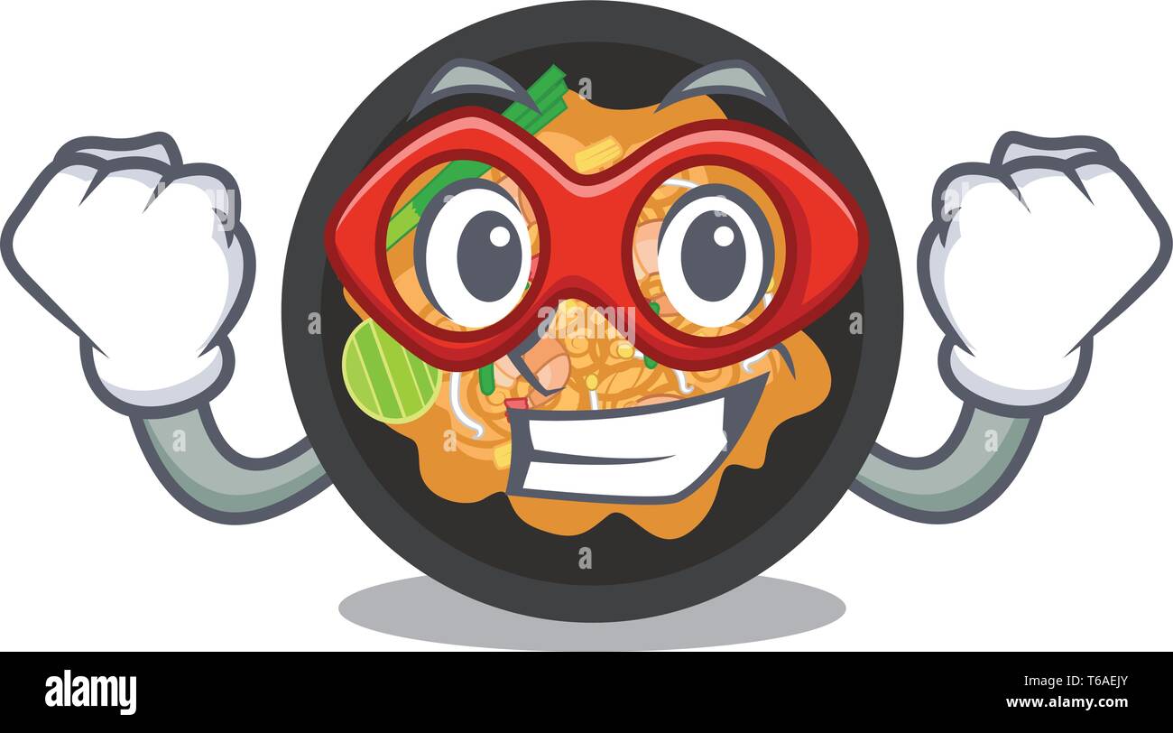 Super hero pat thai served in character bowl Stock Vector Image & Art ...
