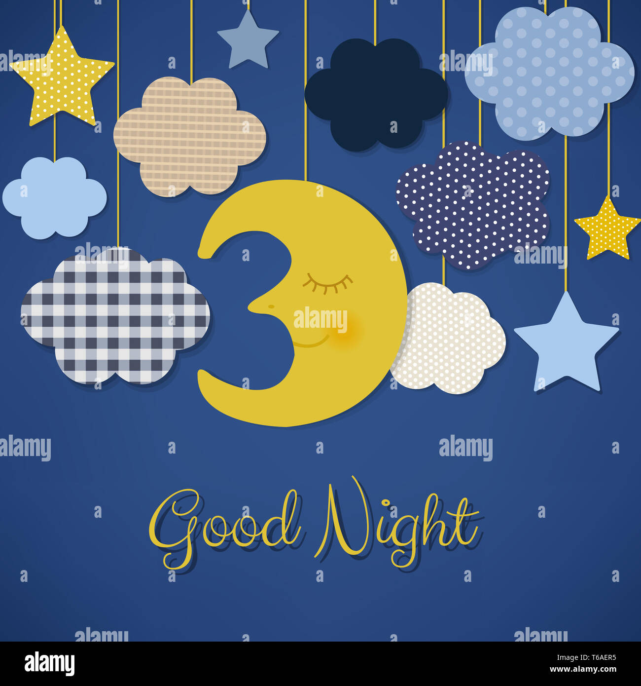 Good Night Card Stock Photo - Alamy