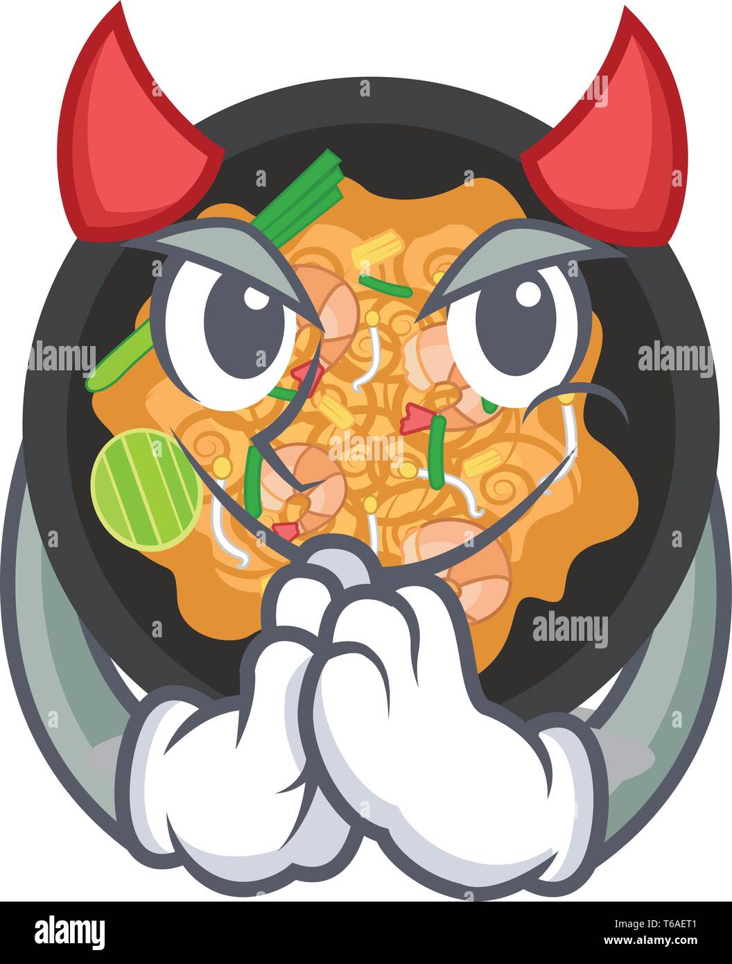 Devil pat thai in the cartoon shape Stock Vector Image & Art - Alamy