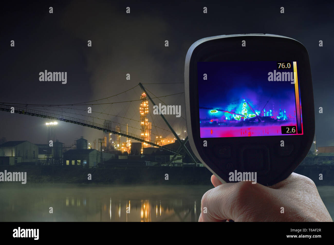 Oil Refinery Infrared Stock Photo - Alamy