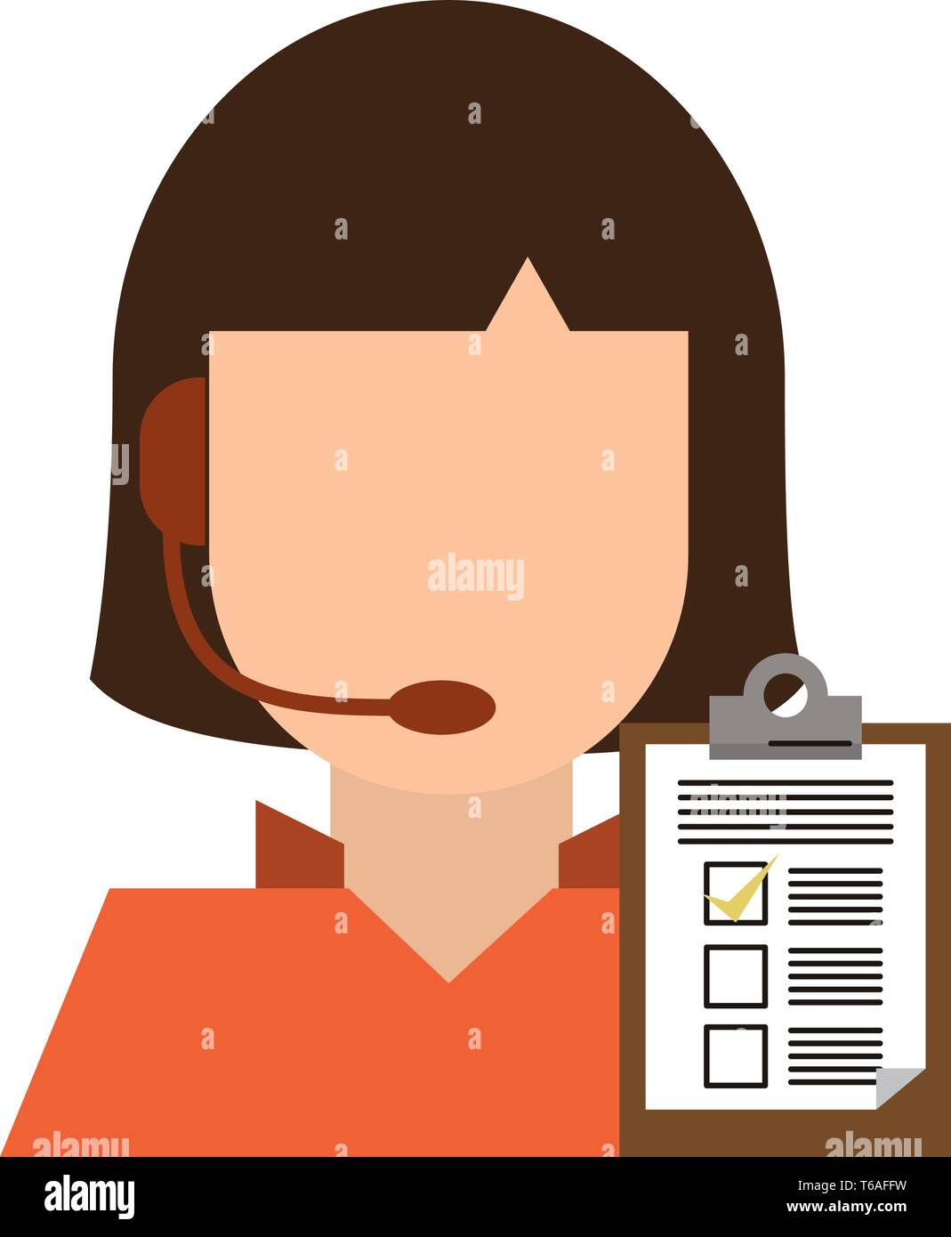 Call center operator woman avatar Stock Vector Image & Art - Alamy