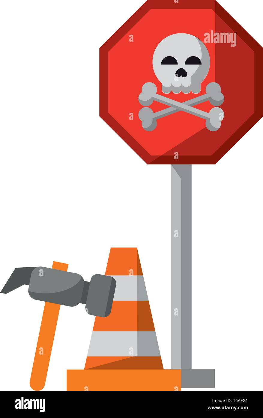 danger sign with tools Stock Vector Image & Art - Alamy