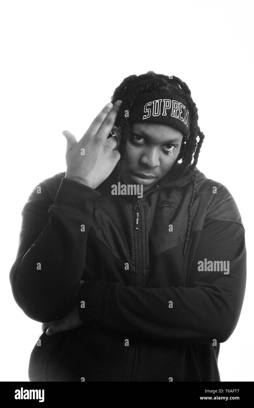 Black rapper Black and White Stock Photos & Images - Alamy