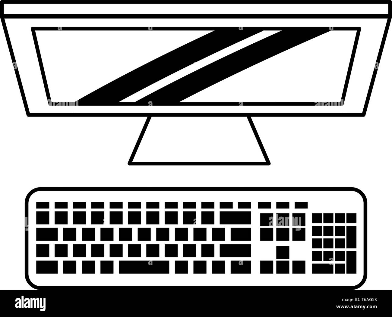 computer icon cartoon Stock Vector Image & Art - Alamy