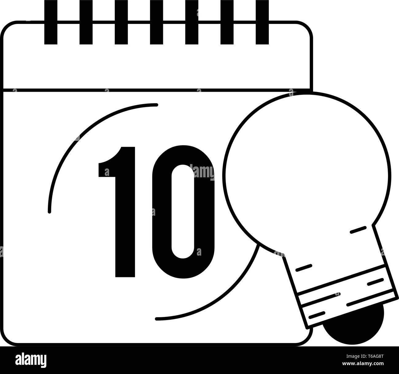 calendar and light bulb Stock Vector Image & Art - Alamy