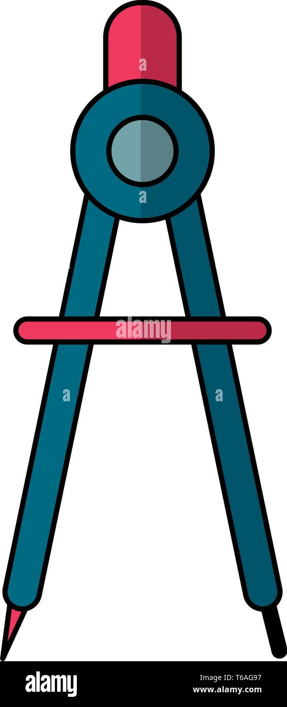 Cartoon compass geometry drawing school hi-res stock photography and ...