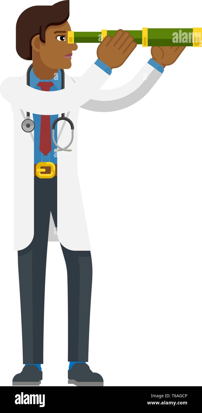 Doctor looking through telescope hi-res stock photography and images ...