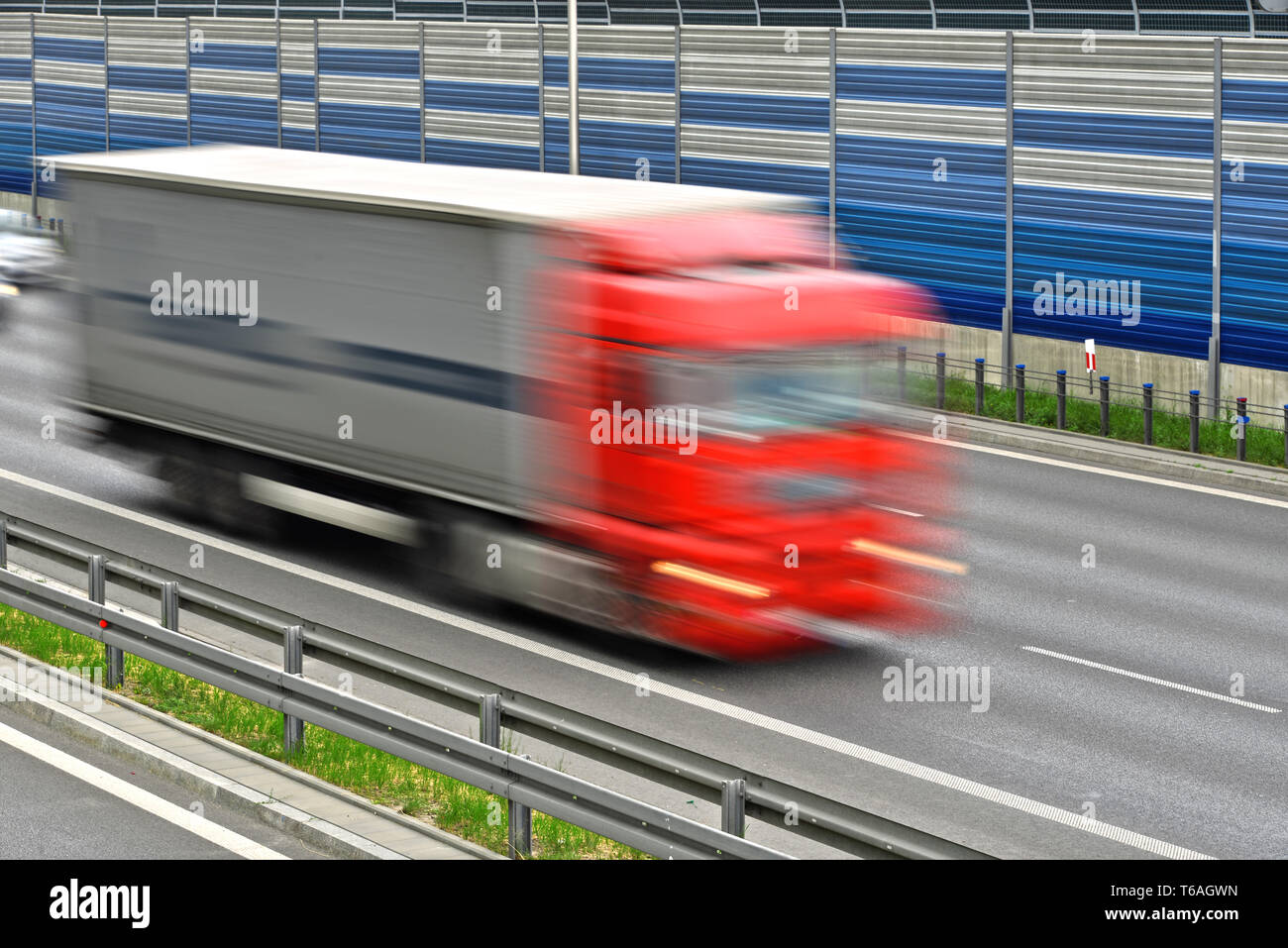 Traffic on a typical German Autobahn, Germany Stock Photo - Alamy