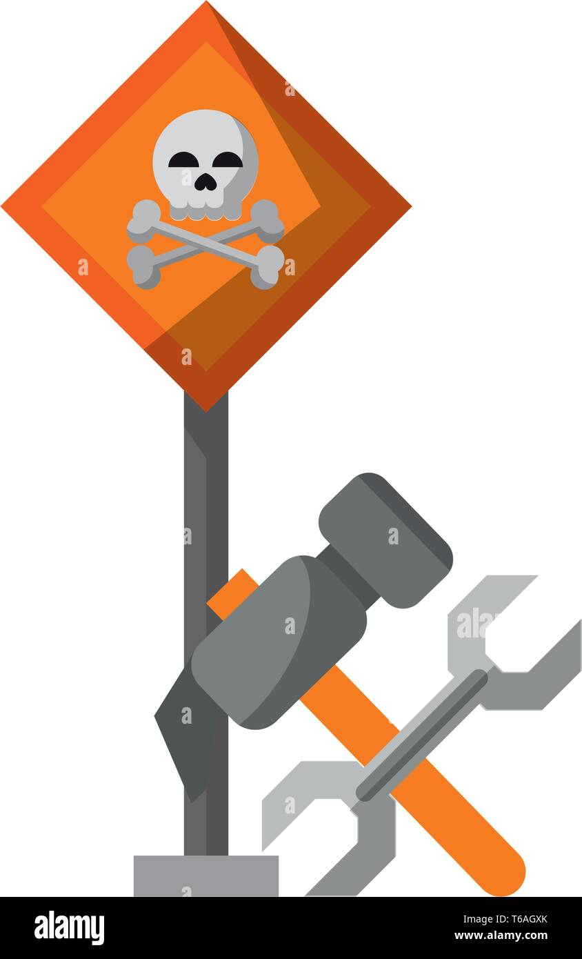 danger sign with tools Stock Vector Image & Art - Alamy