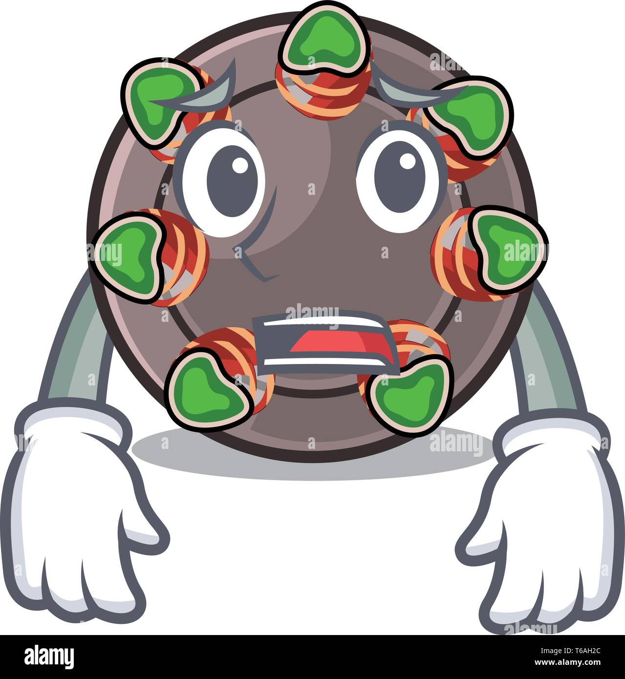Afraid fried escargot in a cartoon hot pan Stock Vector Image & Art - Alamy