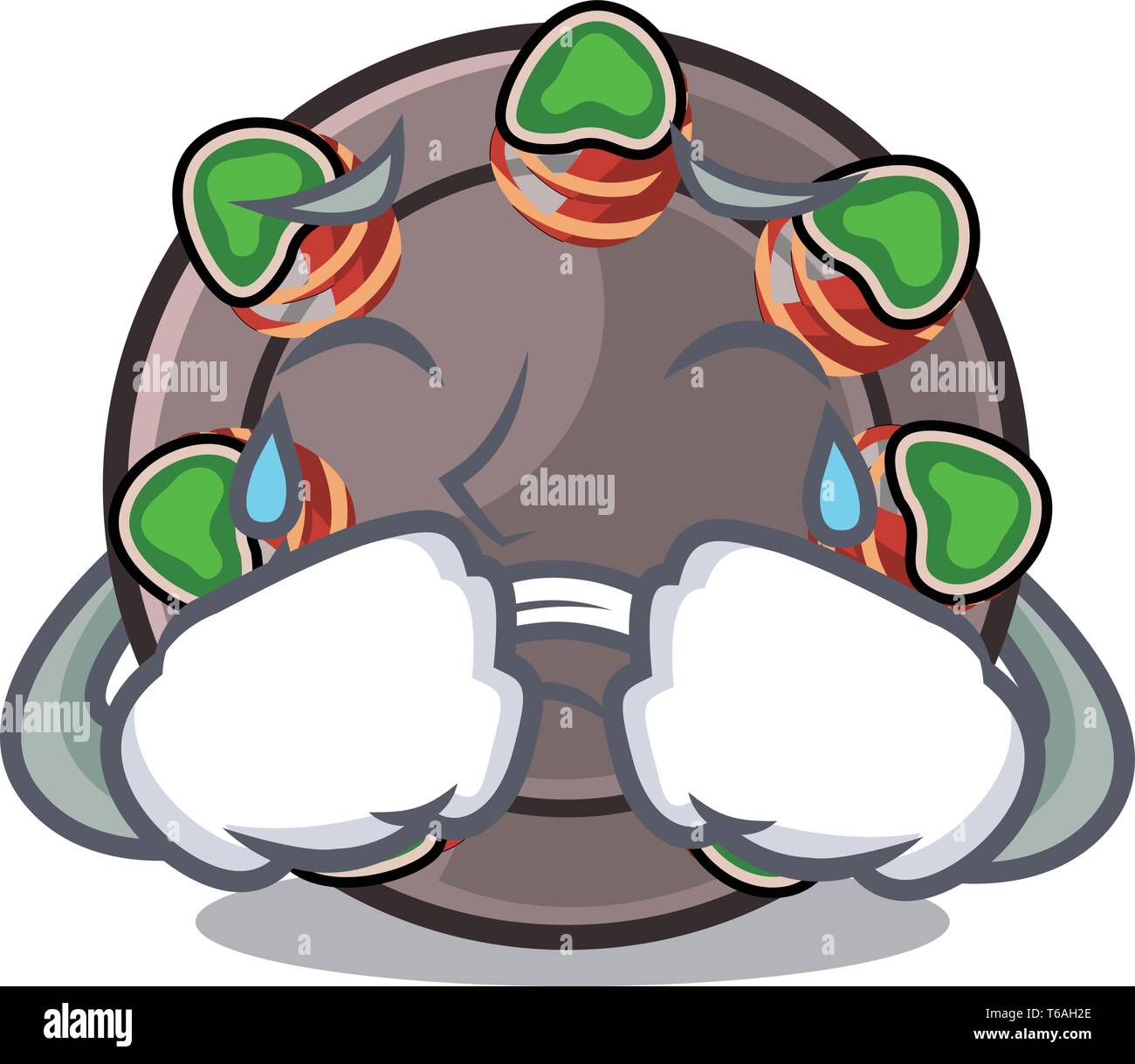 Crying fried escargot in a cartoon hot pan Stock Vector Image & Art - Alamy