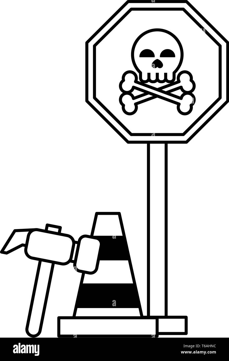 danger sign with tools Stock Vector Image & Art - Alamy